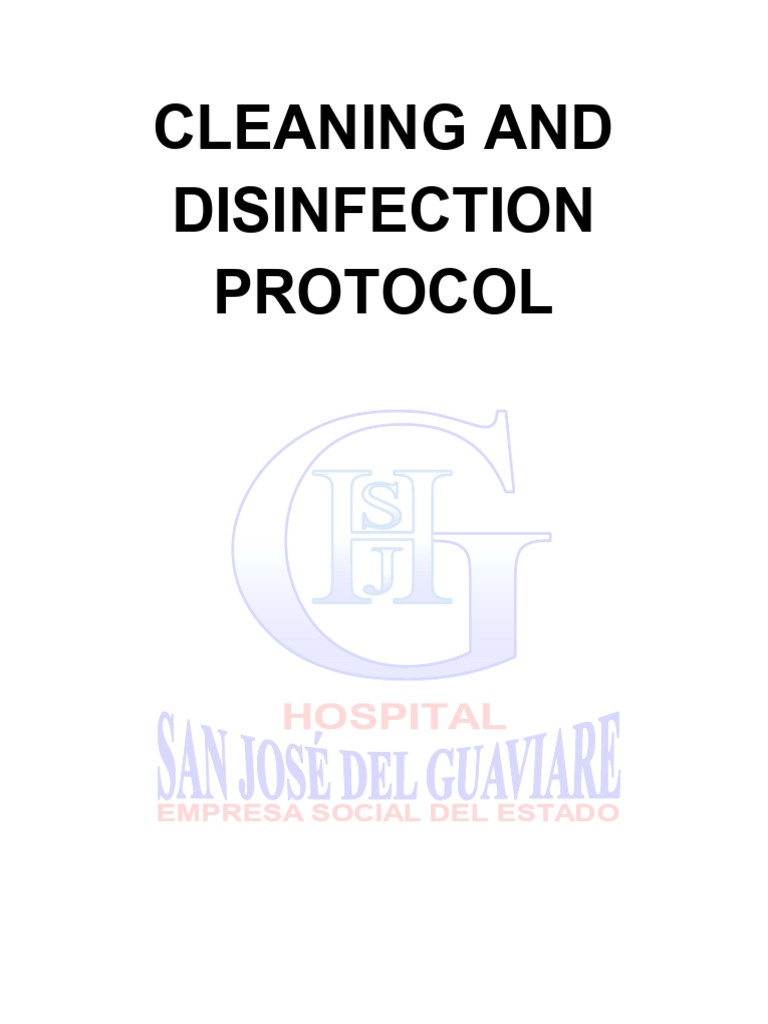 01 Cleaning and Disinfection Protocol | PDF | Infection | Disinfectant