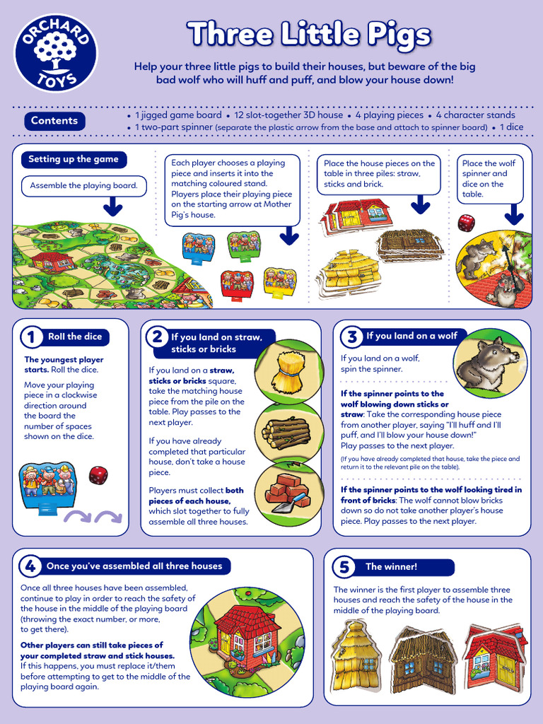 Three Little Pigs Instructions English | PDF | Toys
