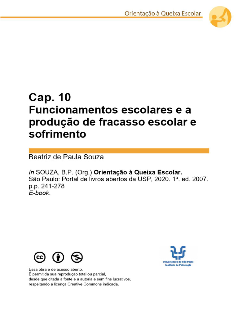 Fracasso Escolar e Sofrimento na Educação | PDF | Creative Commons ...