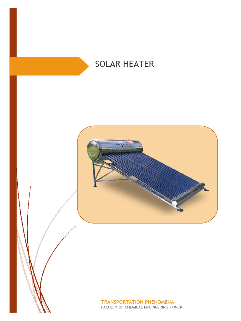 SOLAR HEATER Theoretical Framework | PDF | Water Heating | Solar Energy