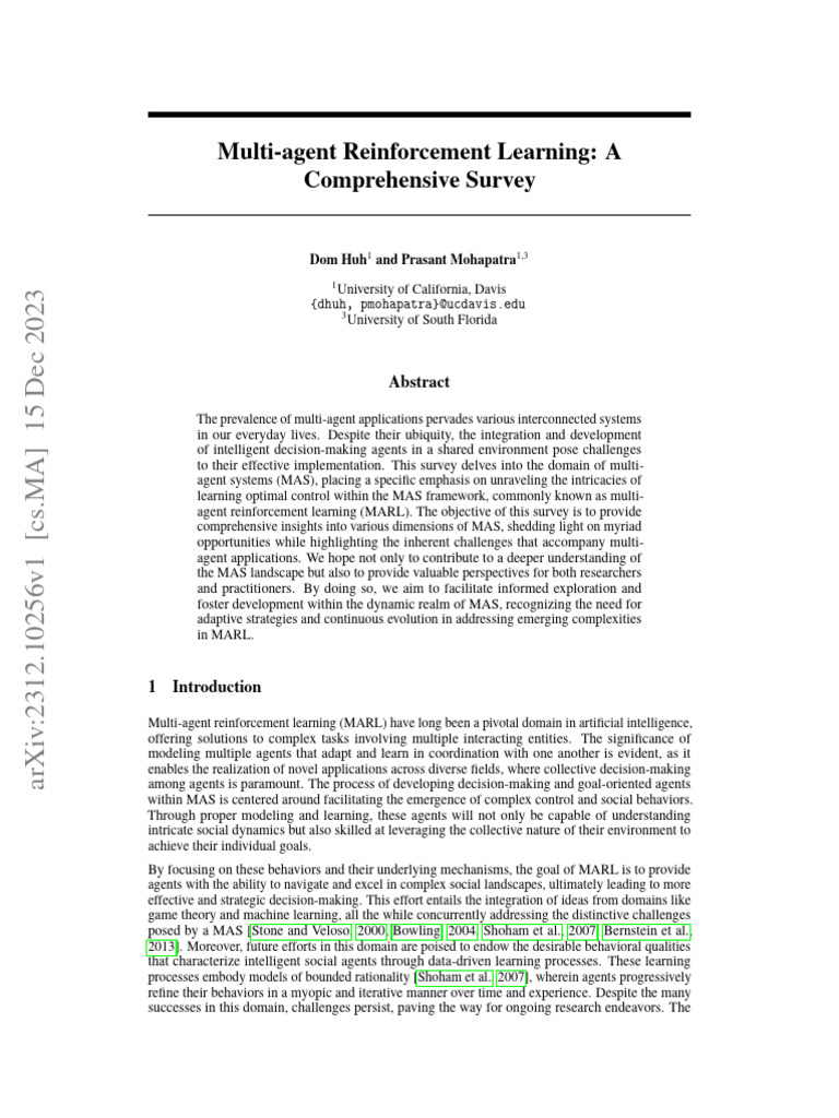 Multiagent Reinforement Learning | PDF | Mathematical Optimization | Pareto Efficiency