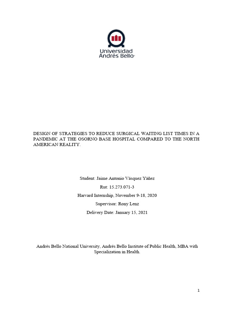 Harvard Internship Report 2020 | PDF | Surgery | Hospital