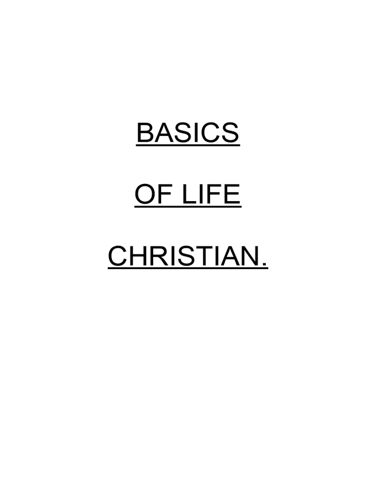 Fundamentals of Christian Life | PDF | Love | Faith