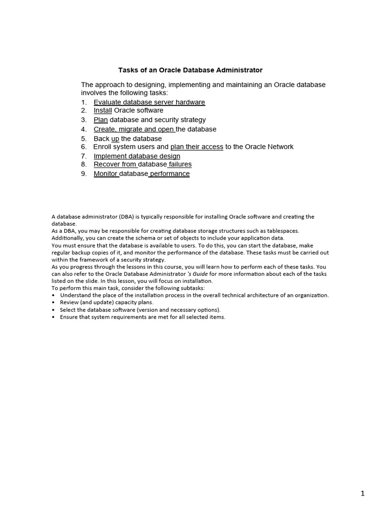 Oracle Software Installation Pdf Databases Installation Computer Programs
