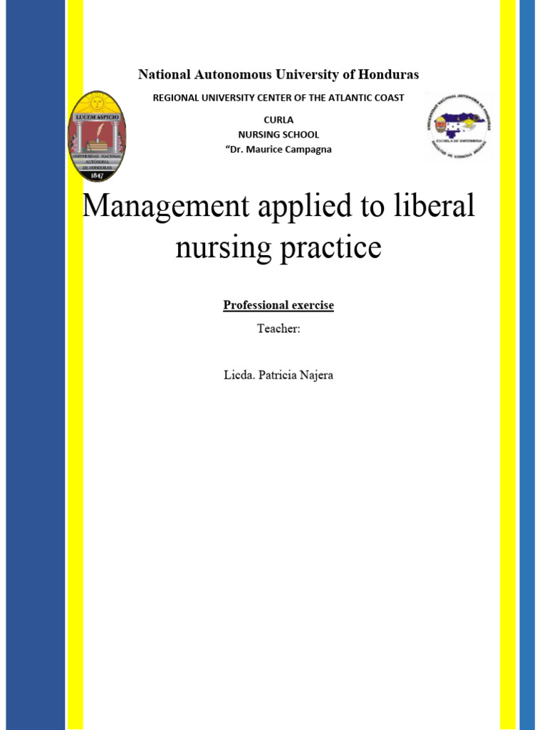 Management Applied To The Liberal Practice of Nursing | PDF | Autonomy | Nursing