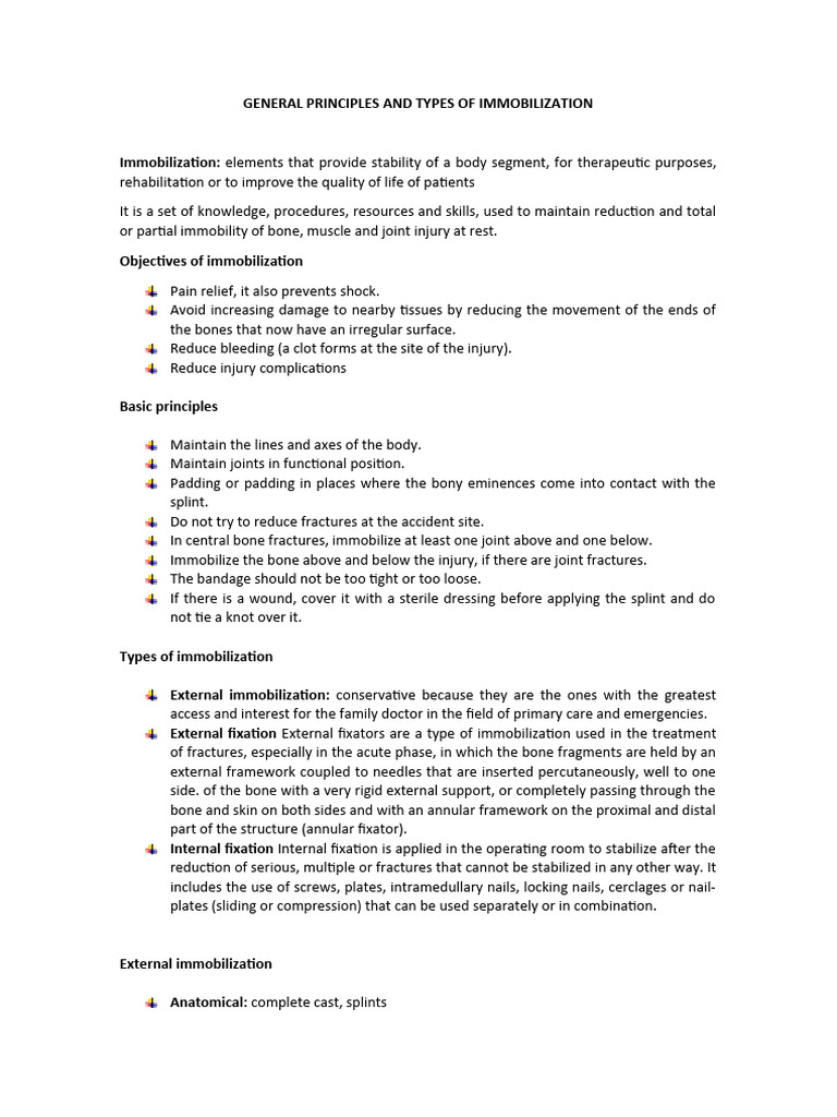 Immobilization Techniques Guide | PDF | Anatomical Terms Of Motion | Knee