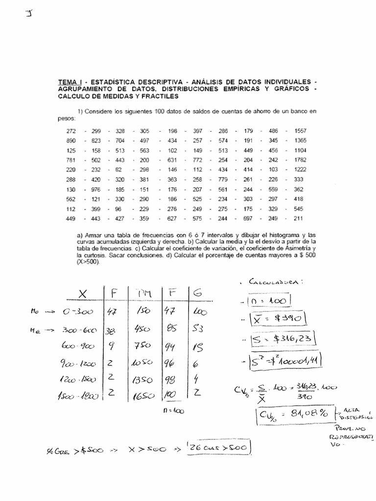 Est. Gral Ejercicios Resueltos TP-1a9 | PDF