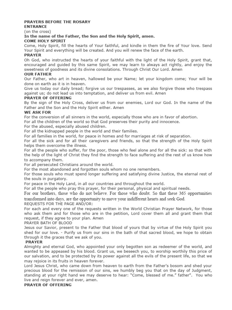 Prayers and Devotions To The Precious Blood of Christ | PDF | Lord's ...