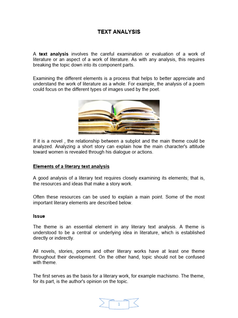 Text Analysis | PDF | Narrative | Analysis