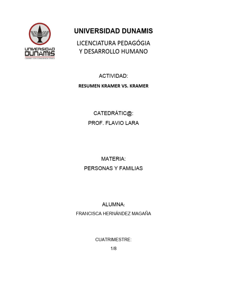 Resumen Kramen VS Kramen | PDF