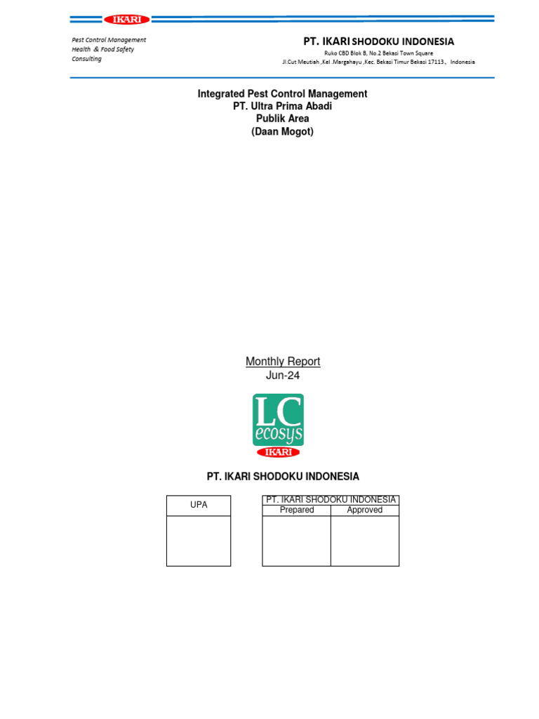 PT. Ultra Prima Abadi Public Area (Juni 24) 1 | PDF