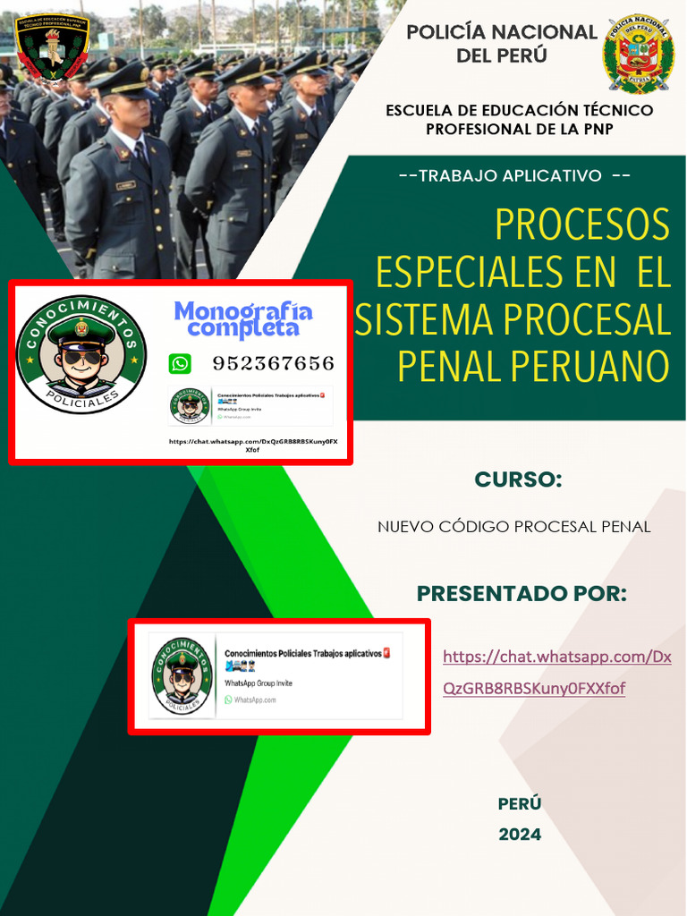 Procesos Especiales Monografia | PDF