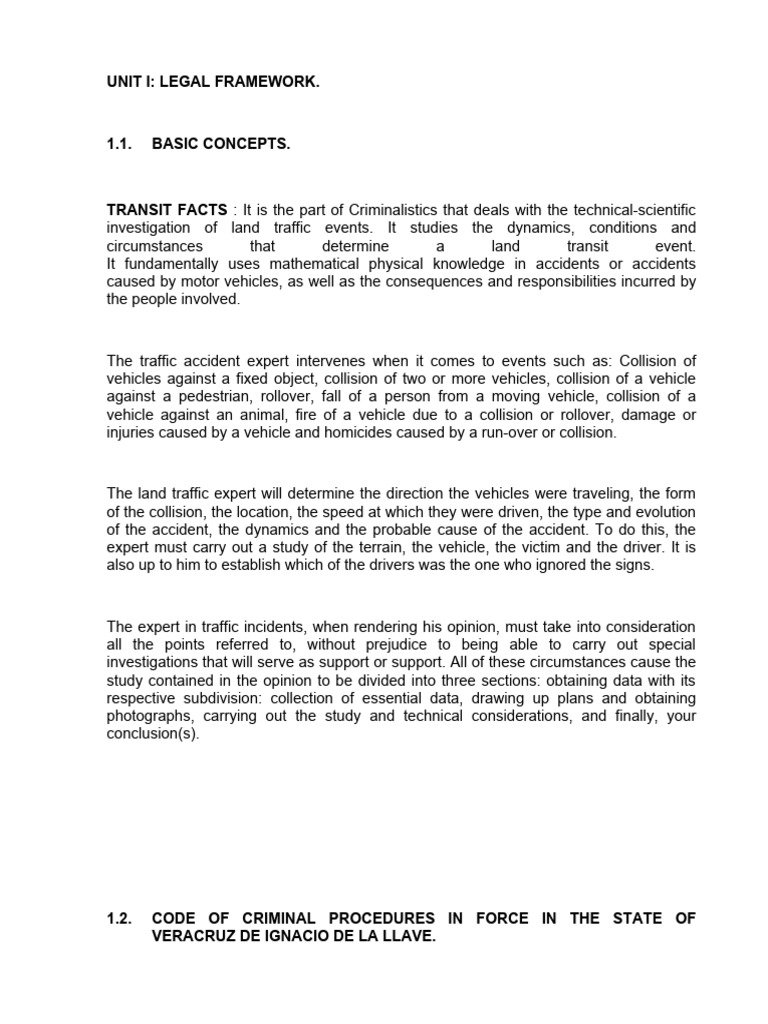 Legal Framework of Land Traffic Facts. | PDF | Traffic Collision | Traffic