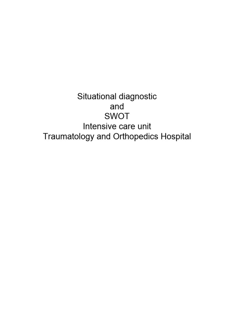 SWOT | PDF | Swot Analysis | Intensive Care Unit