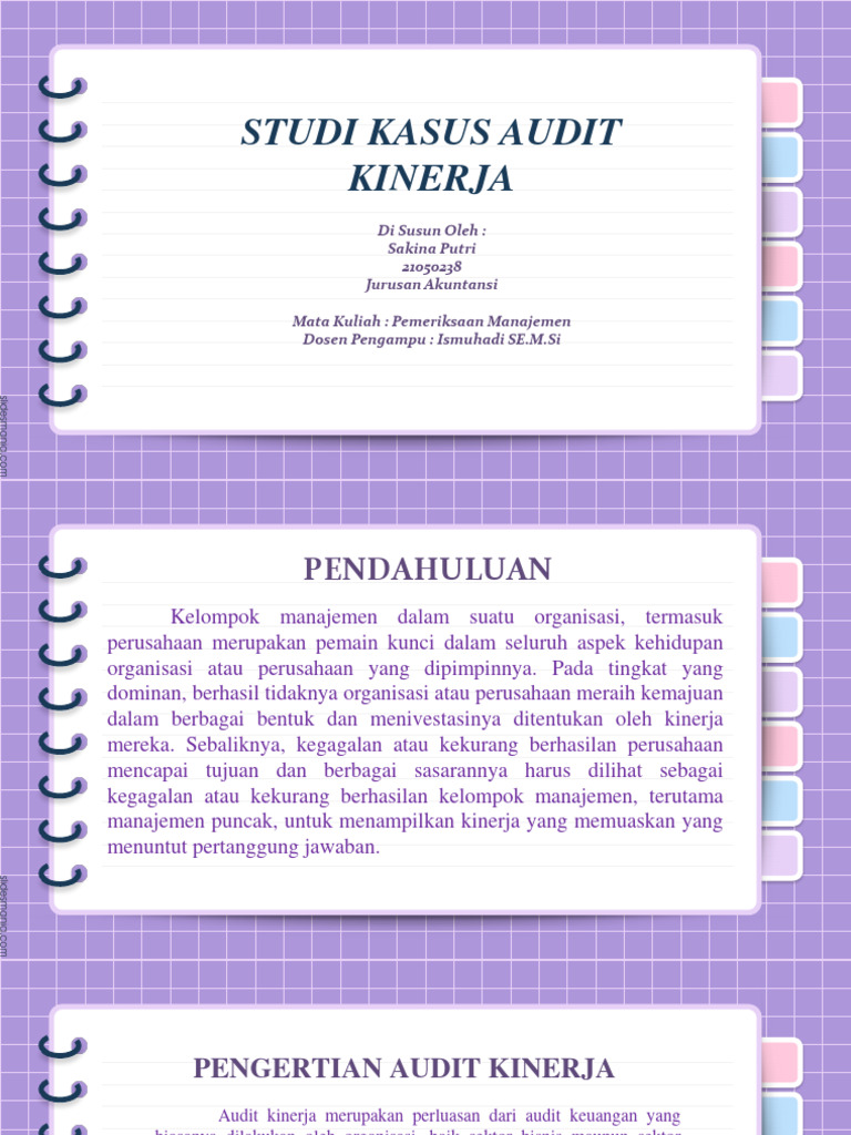 Studi Kasus Audit Kinerja | PDF