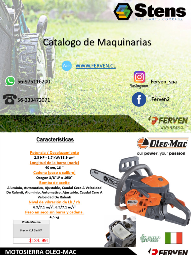 Septiembre 2022 Catalogo Maquinarias Ferven | Descargar gratis PDF ...