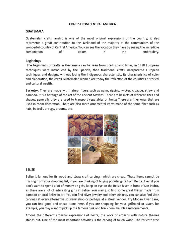 Central American Crafts | PDF | Central America | Guatemala