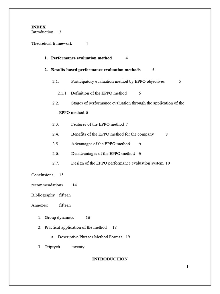 Eppo Method Download Free Pdf Performance Appraisal Evaluation