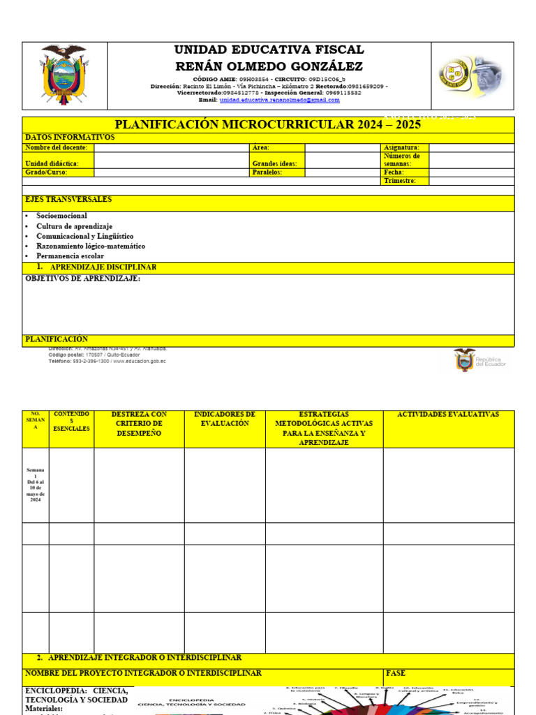 Planificación 2024-2025 | PDF | Evaluación | Aprendizaje