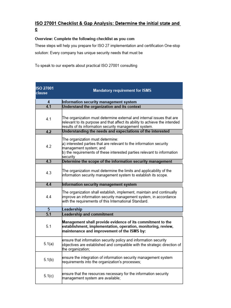 ISO 27001 GETA Checklist | PDF | Information Security | Risk