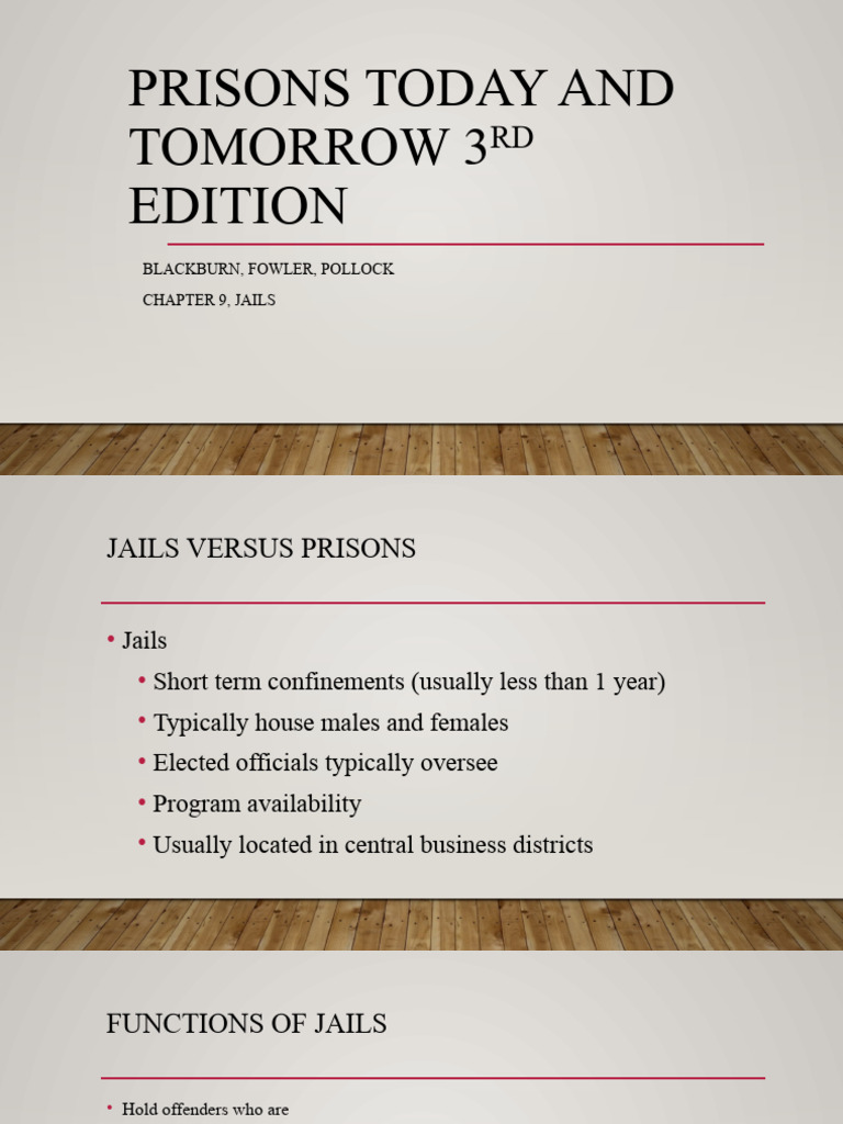 Prisons Today and Tomorrow 3rd Edition | PDF