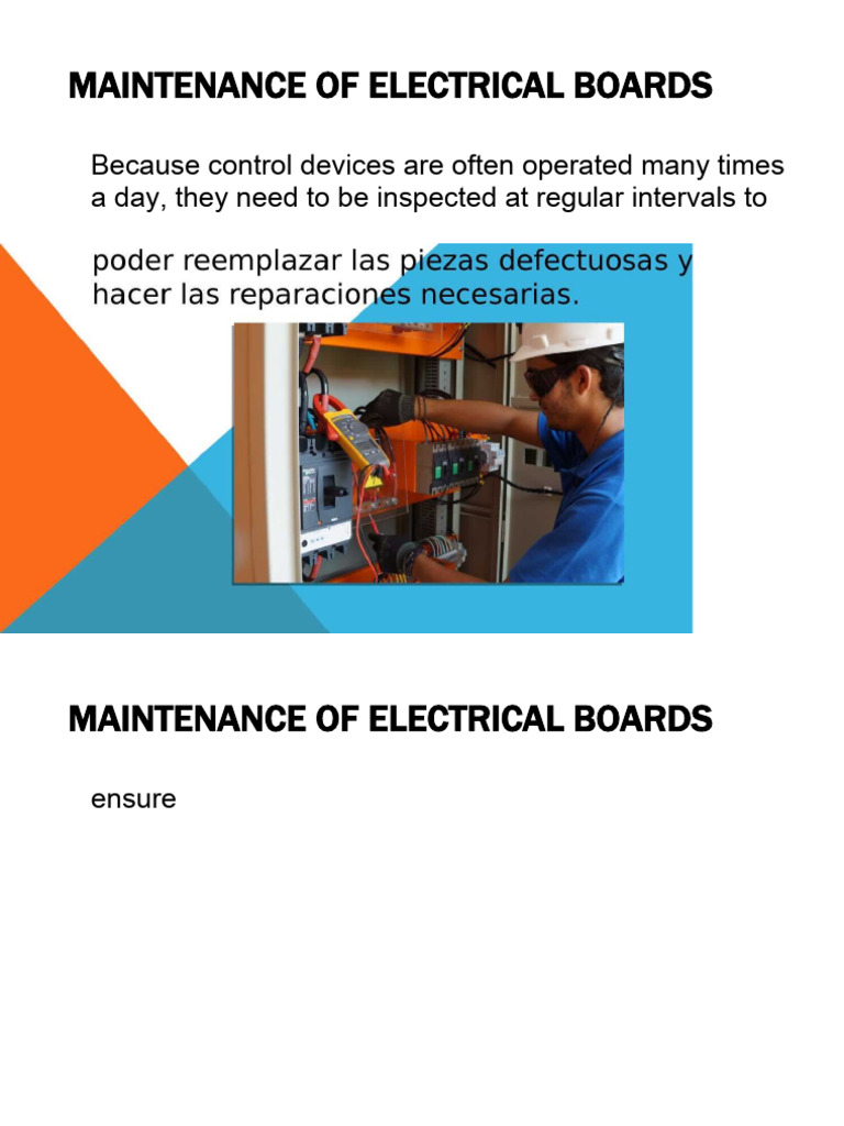 Maintenance of Electrical Panels | PDF | Electrical Engineering | Electricity