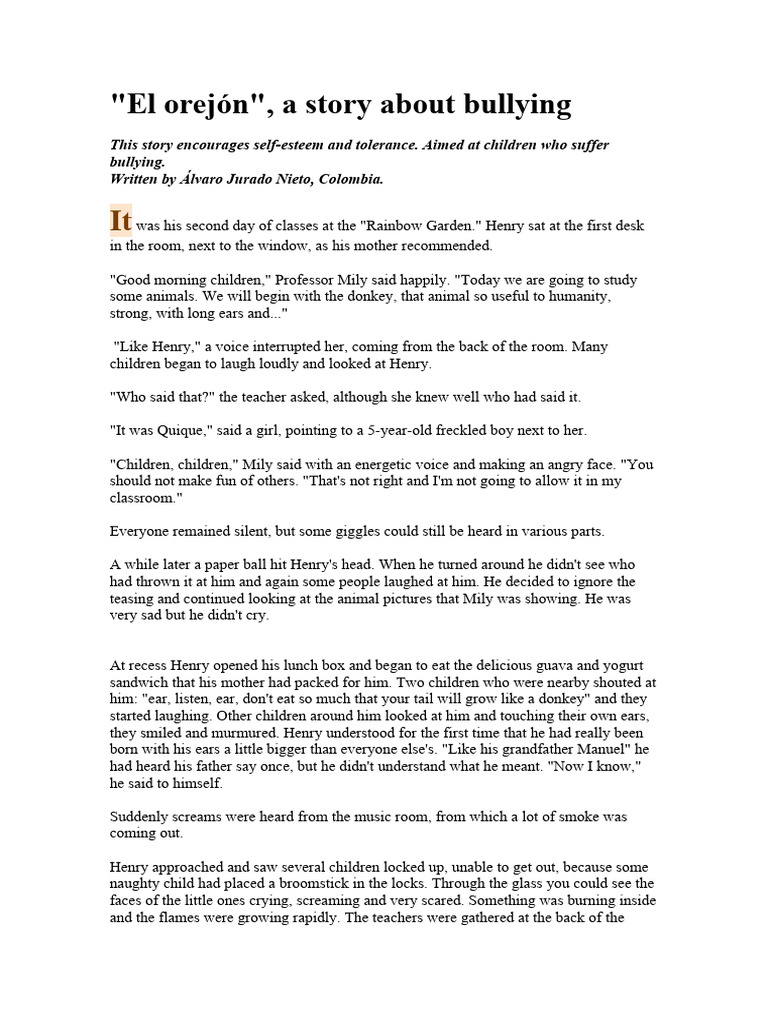 Bullying Stories | PDF | Bullying