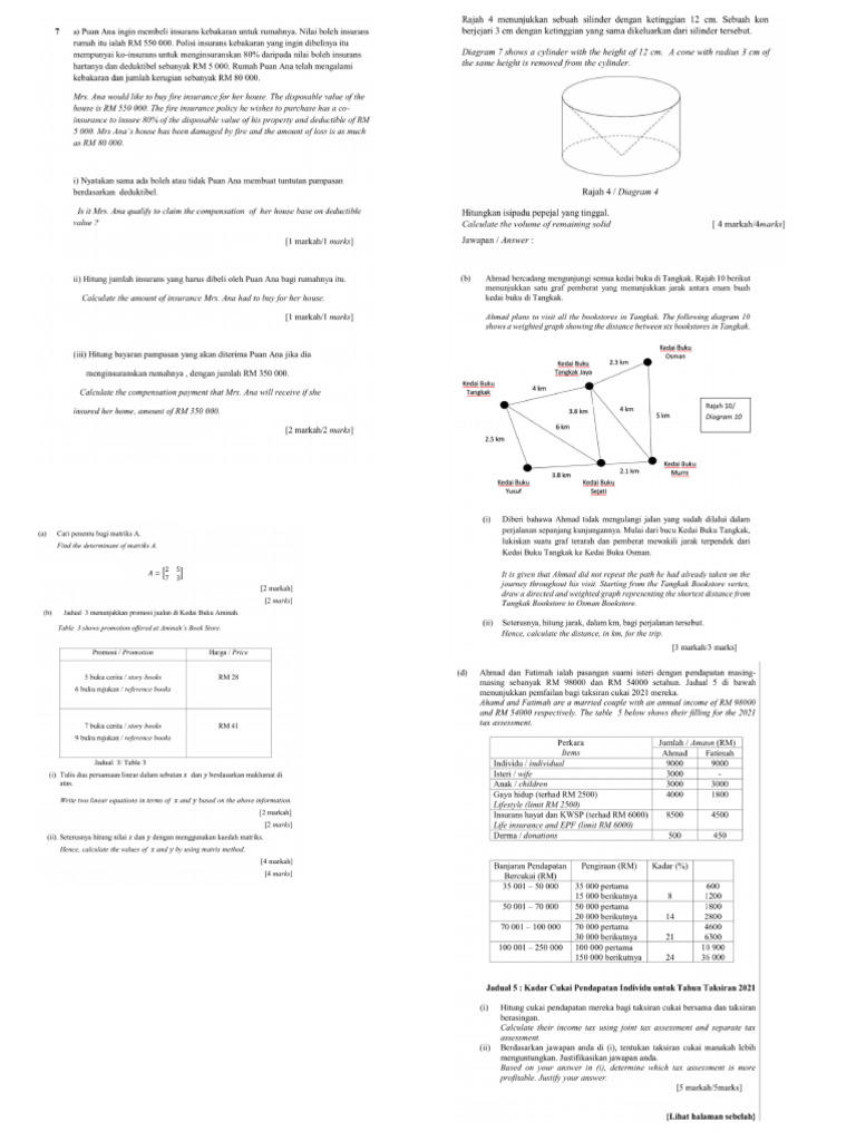 Mathematic Revision Questions | PDF