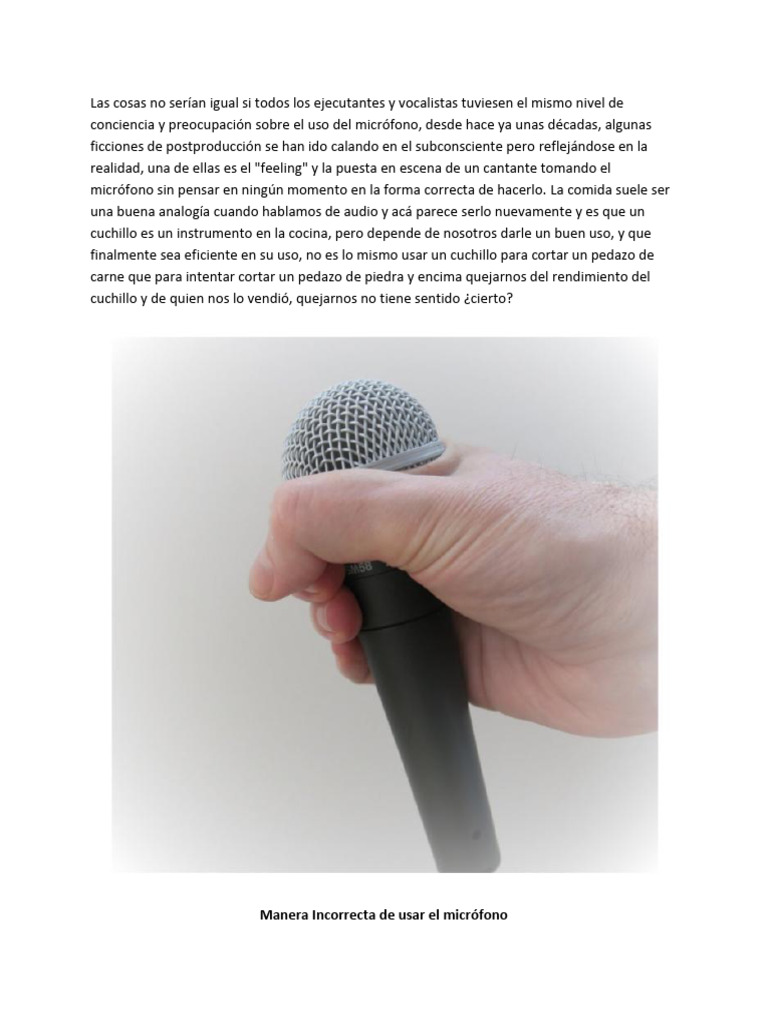 Captacion Microfono | PDF | Micrófono | Sonido