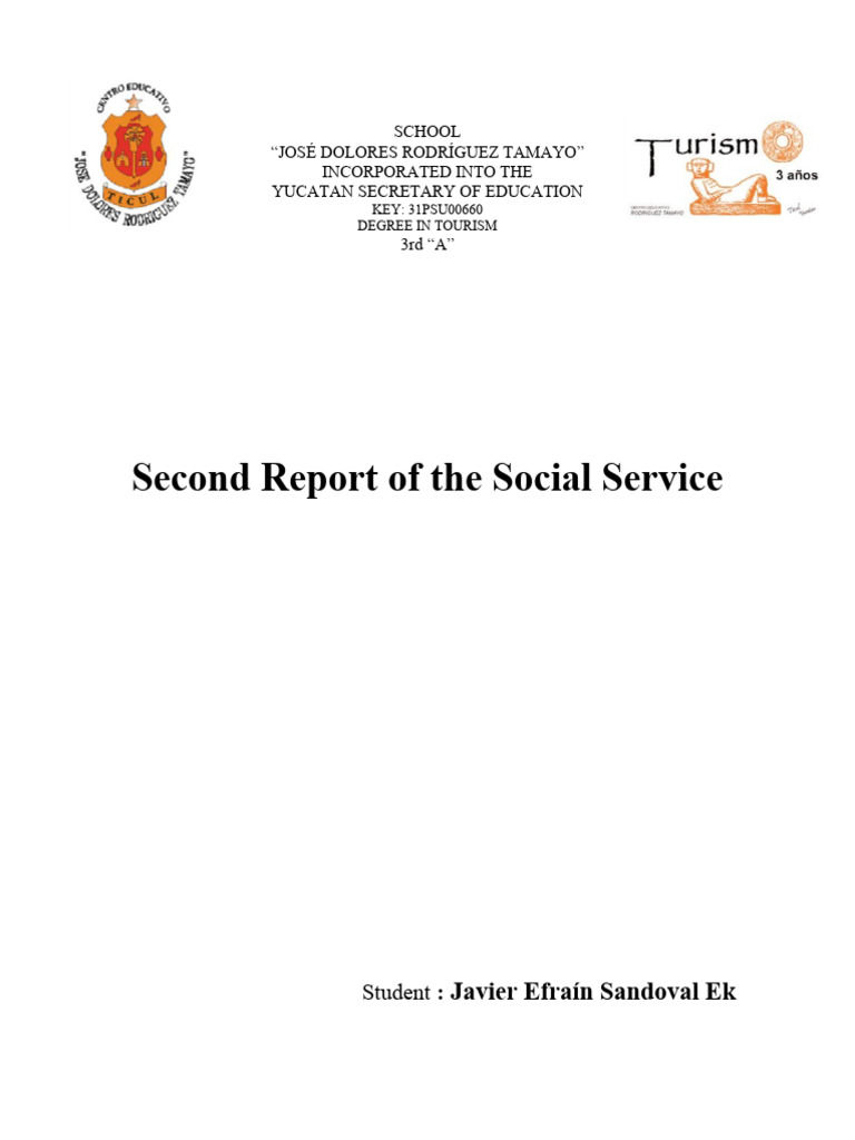Second Social Service Report: Tourism | PDF | Bathroom | Tableware