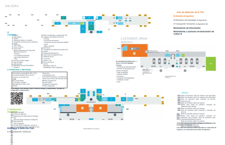 Mapa de La Nueva Terminal Del Aeropuerto Internacional de Kansas City ...