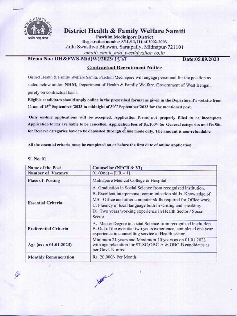 1537 Contractual Recruitment Notice | PDF
