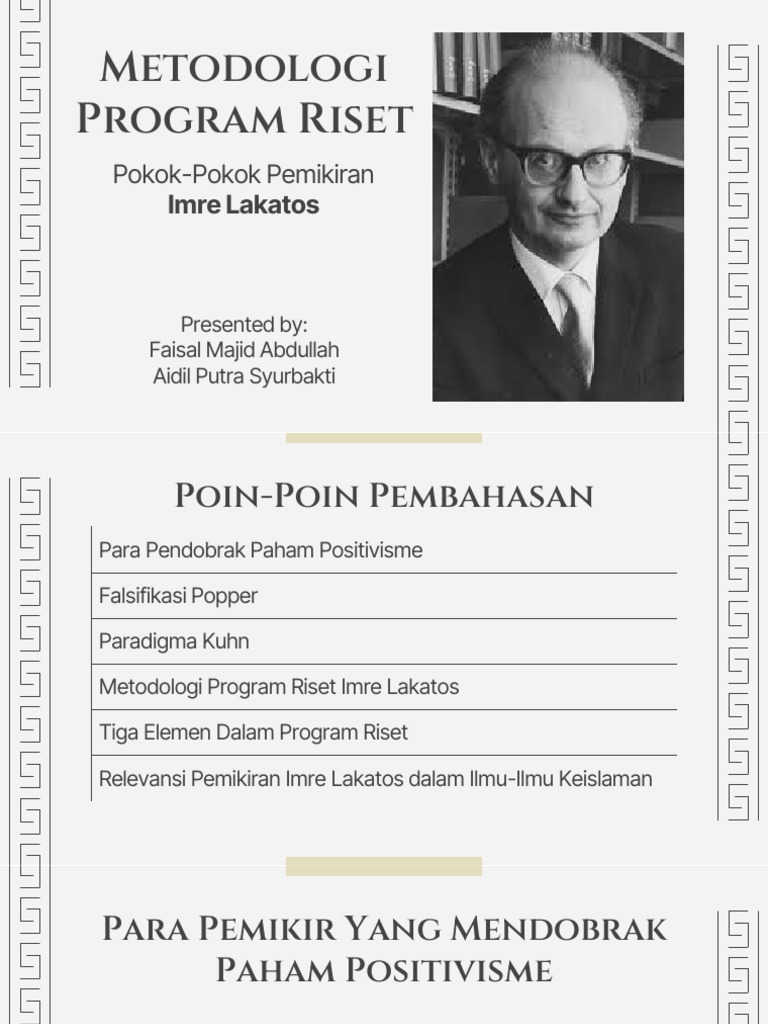 PPT, Metodologi Program Riset Imre Lakatos | PDF