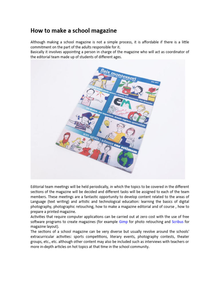 How To Make A School Magazine | Download Free PDF | Page Layout ...