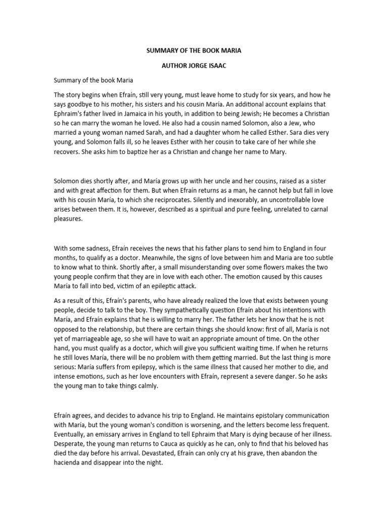 Maria Book Summary | PDF | Romance Novels