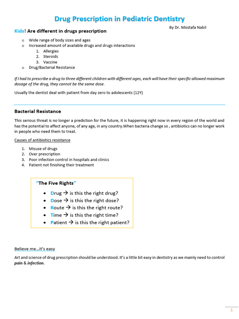Pediatric Drug Dosage Guidelines | PDF | Dose (Biochemistry) | Chemistry