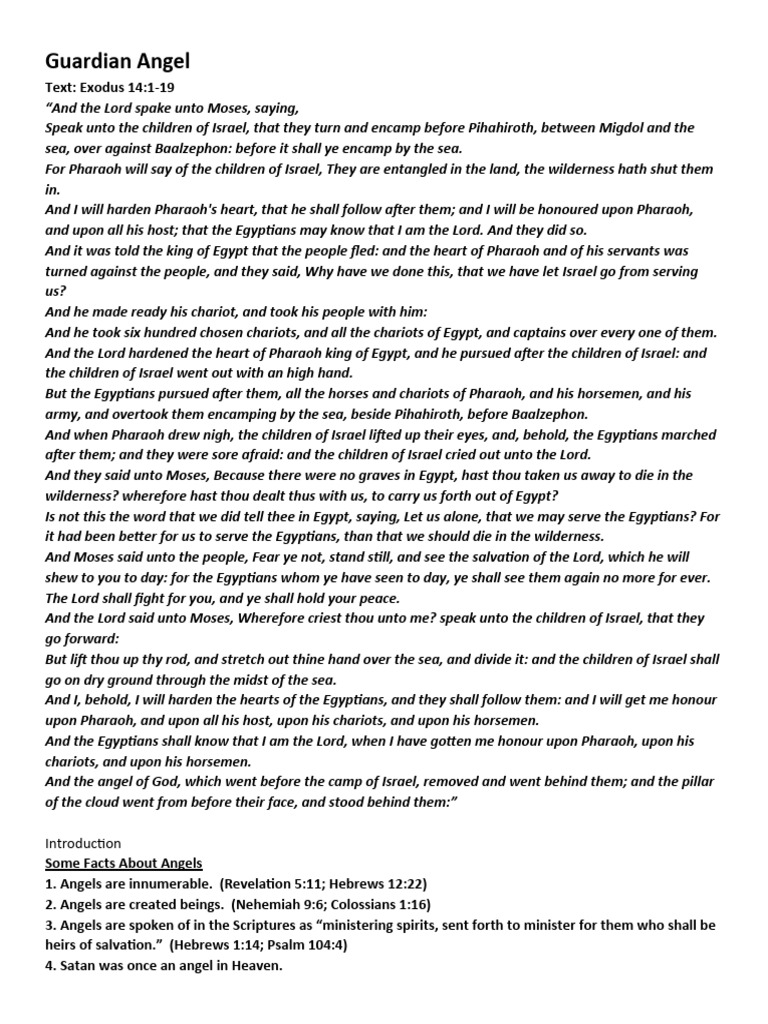 Guardian Angel | PDF | Angel | Israelites