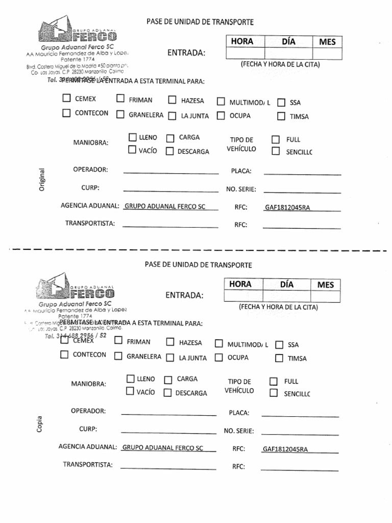 Pase de Salida | PDF