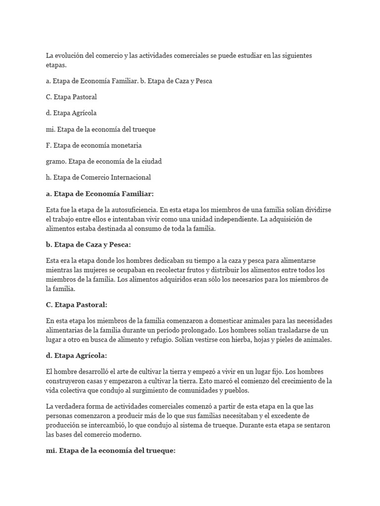 Evolución | PDF | Comercio | Permuta