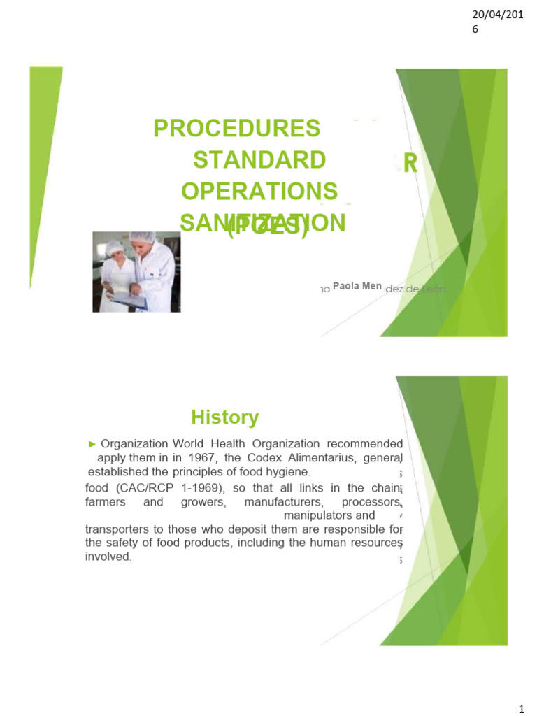 Sanitization Standard Operating Procedures Ssop | PDF | Food Safety ...