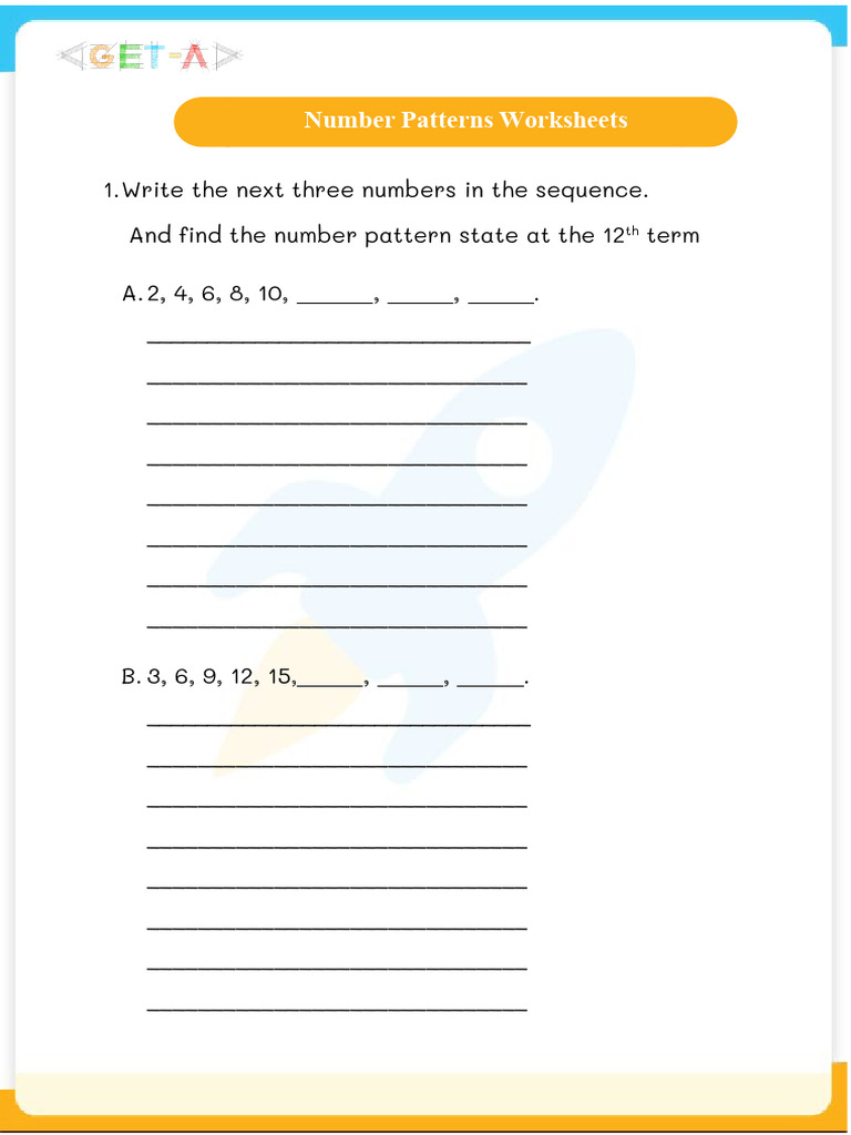 Number Patterns Worksheet for Students | PDF | Finance & Money Management