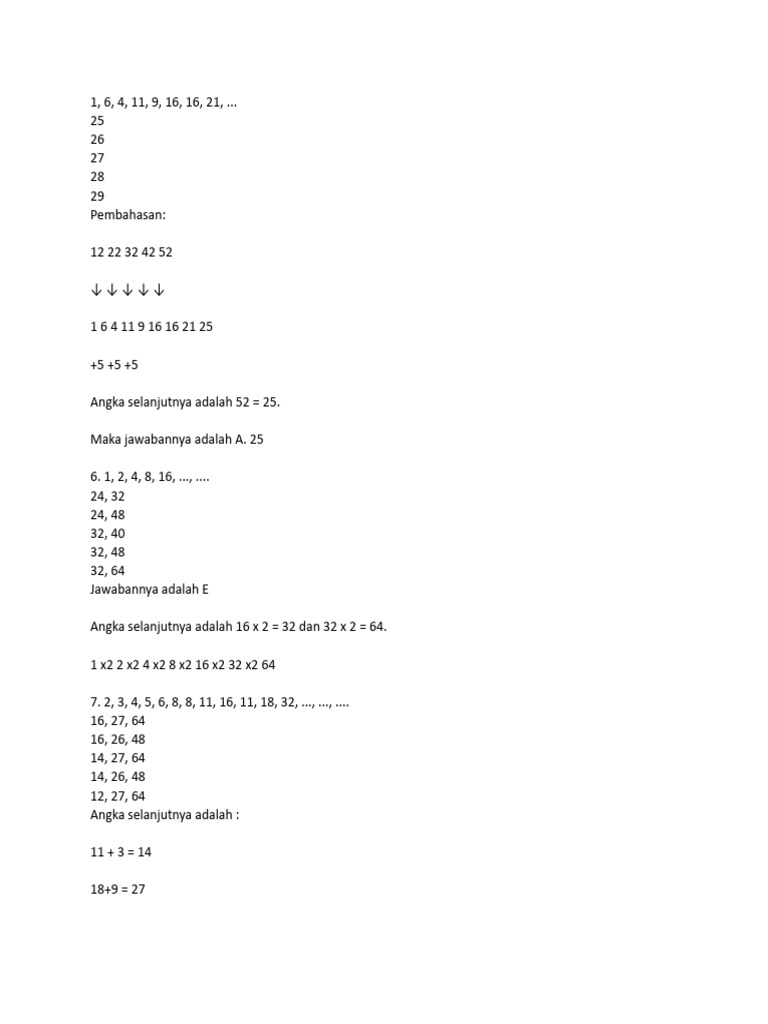 Deret Angka dan Polanya | PDF | Metode & Bahan Ajar | Sains & Matematika