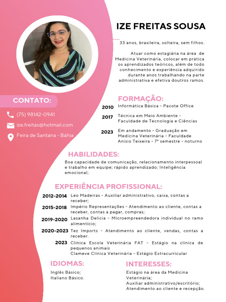 Currículo Ize Ok7 - 20240213 - 142849 - 0000 | PDF | Medicina Veterinária