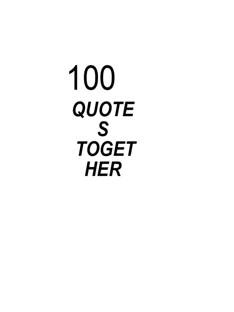Book of 100 Quotes | PDF