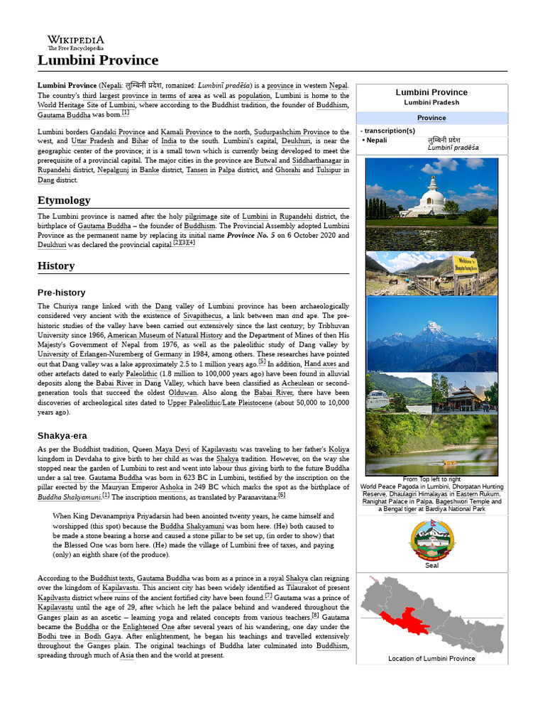 Lumbini Province | PDF
