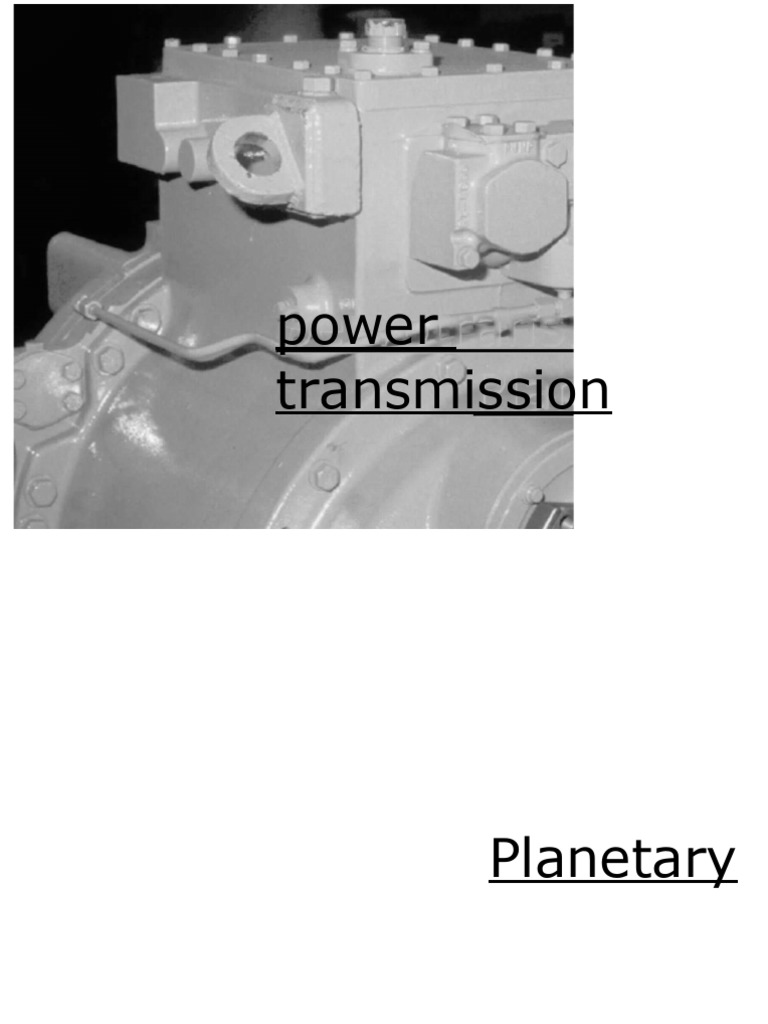 Planetary Servo Transmission | PDF | Gear | Clutch