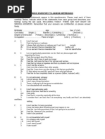 Beck's Depression Inventory | PDF