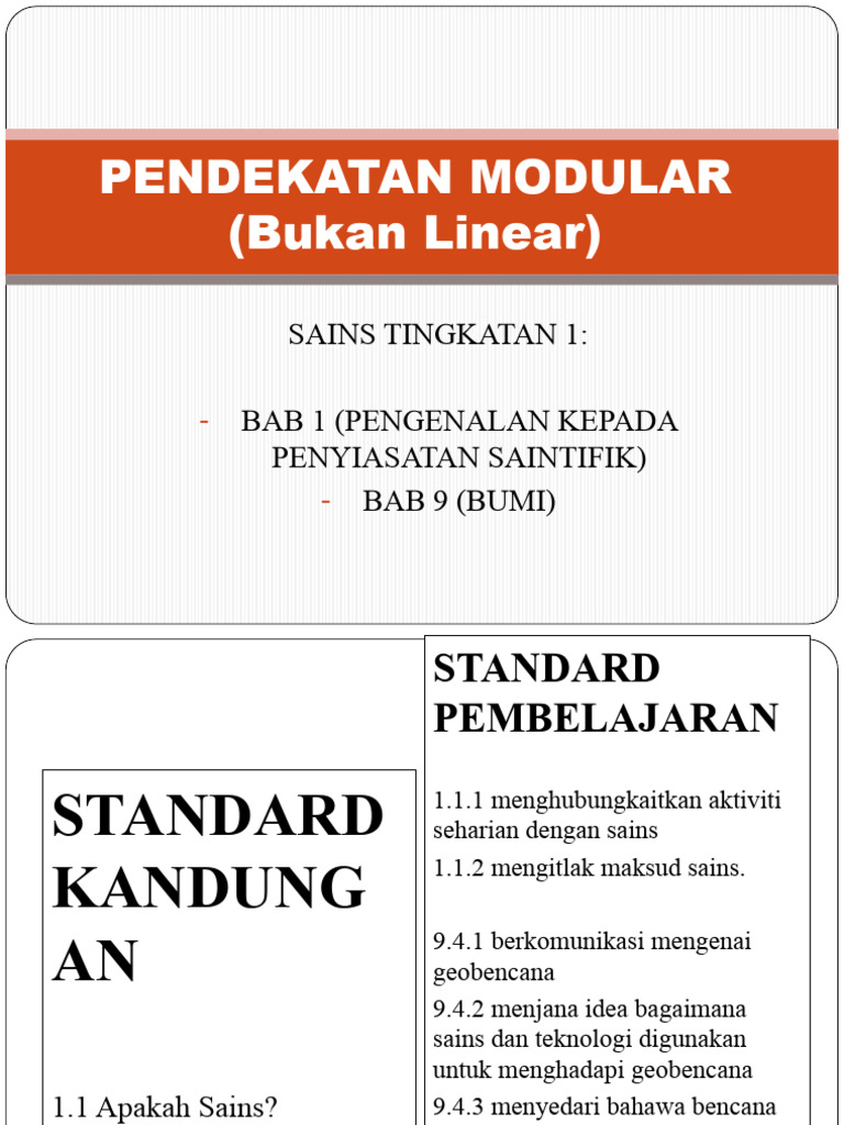 Pendekatan Modular Sains t1 | PDF