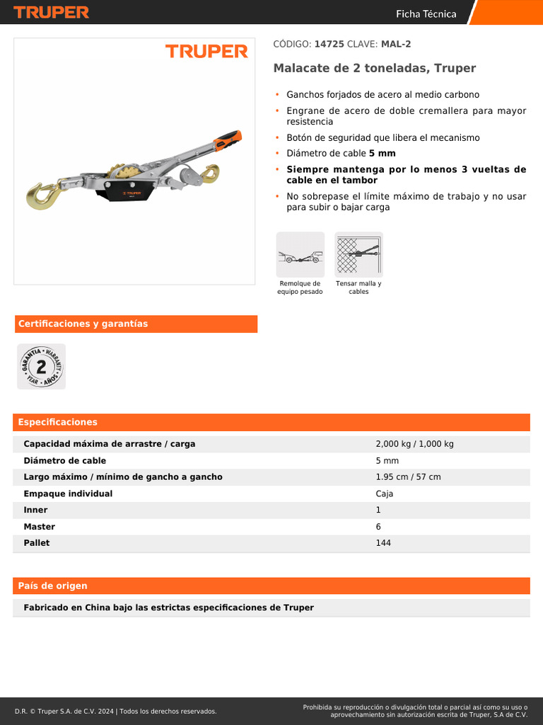 Tirfor | PDF