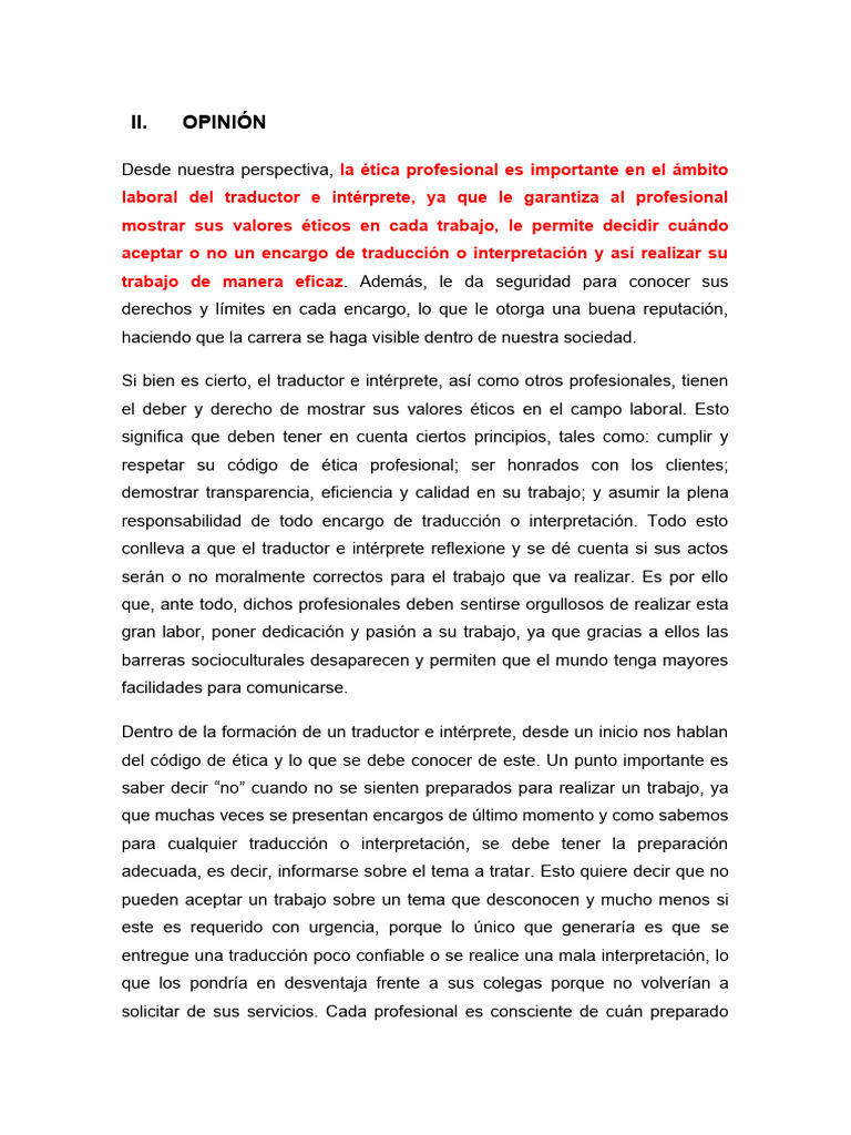 Ejemplo Redacción de La Opinión | PDF | Traducciones